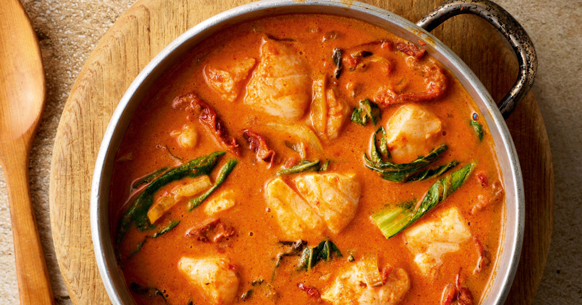 Paradeiser-Fischcurry mit Pak Choi • Rezept