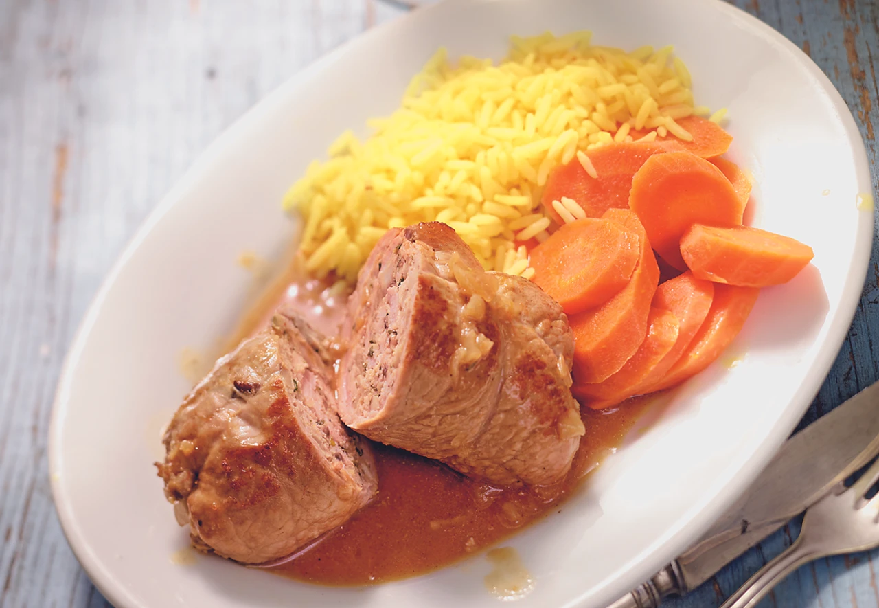 Kalbsroulade mit Champignonfülle • Rezept
