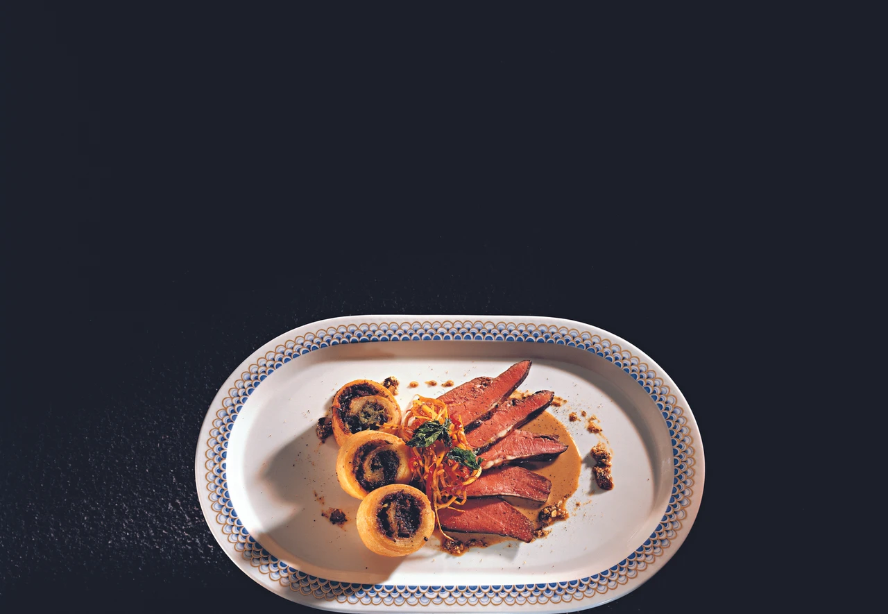 Gebratenes Kalbsherz mit Erdäpfel-Krautkrapferln • Rezept