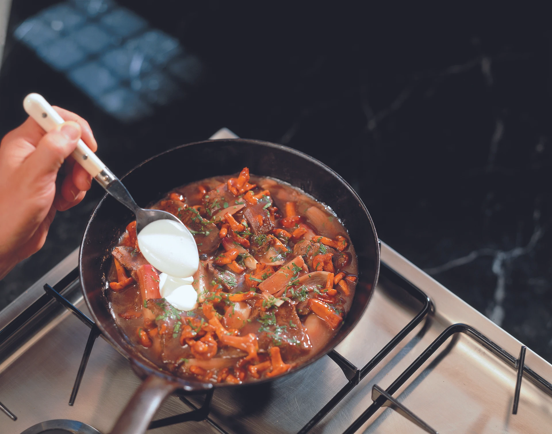 Rindsgeschnetzeltes „Stroganoff“ • Rezept
