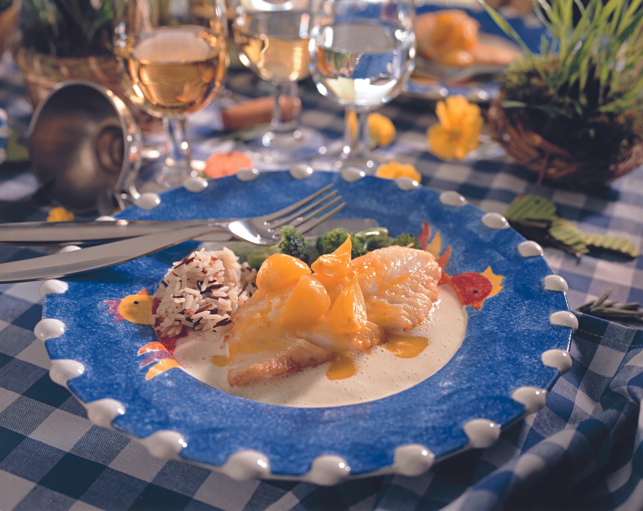 Barschfilet mit Kren-Ingwersauce • Rezept